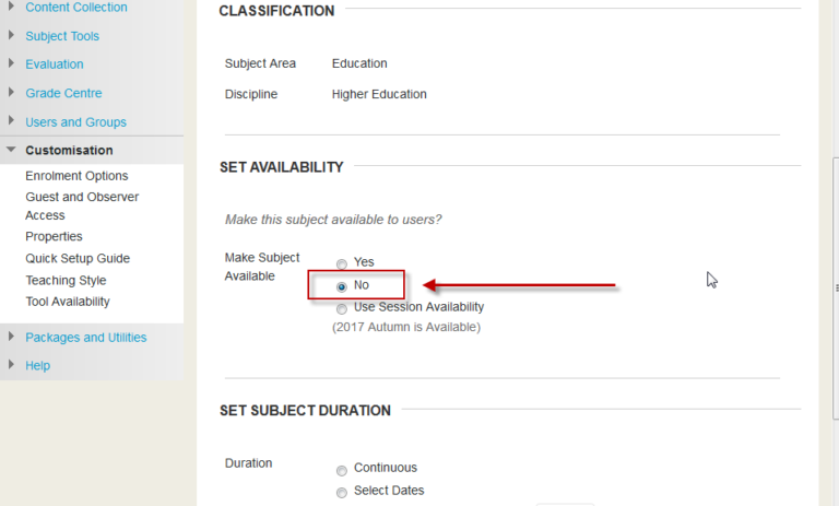 Set Availability Setting Learning And Teaching Systems Itu