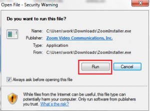install zoom run - Learning and Teaching Systems ITU